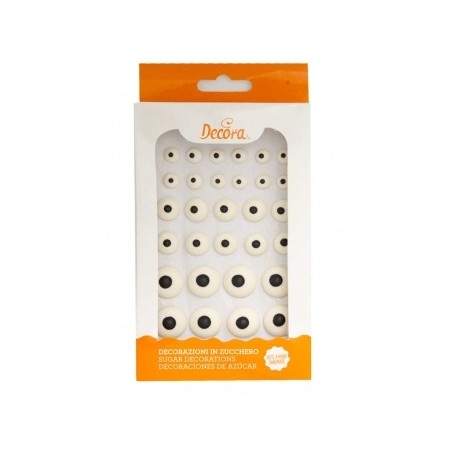 30 décorations yeux en sucre de trois dimensions - Decora